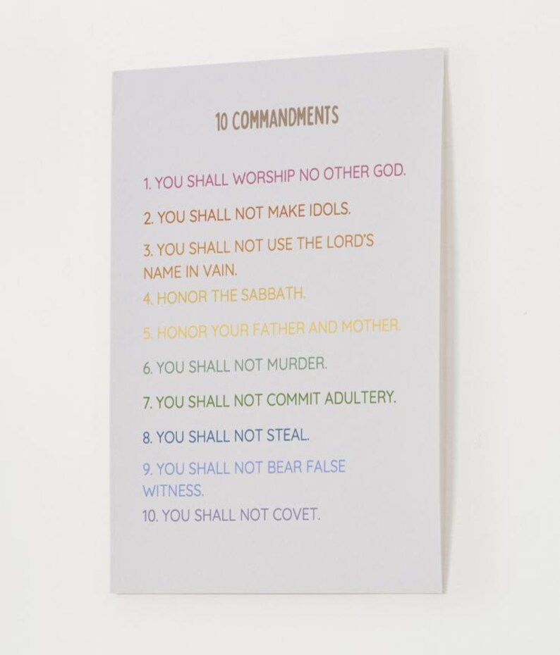 Printable 10 Commandments Wall Poster PDF and PNG - Etsy