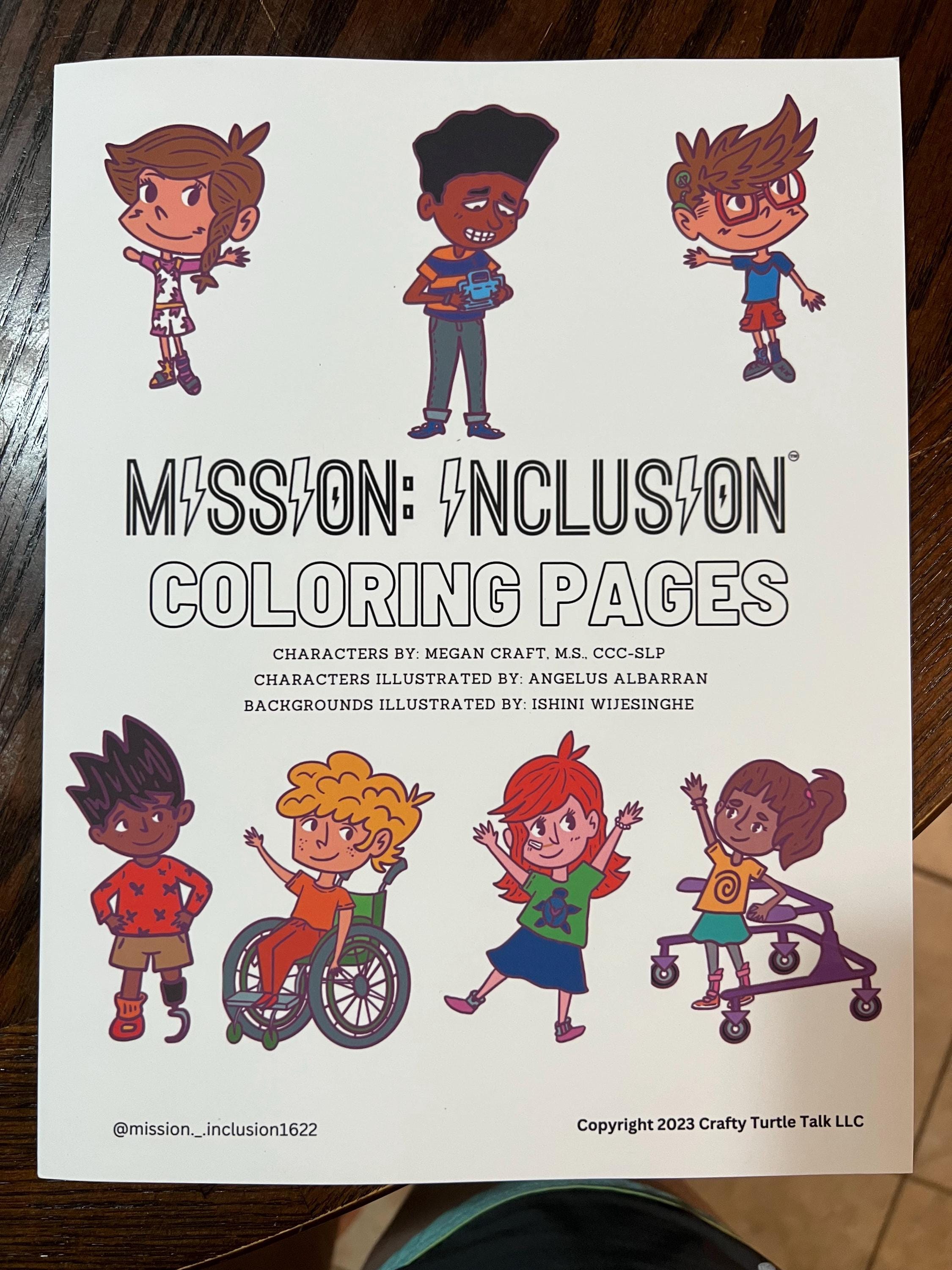 Mission: Inclusion Coloring Book - Etsy