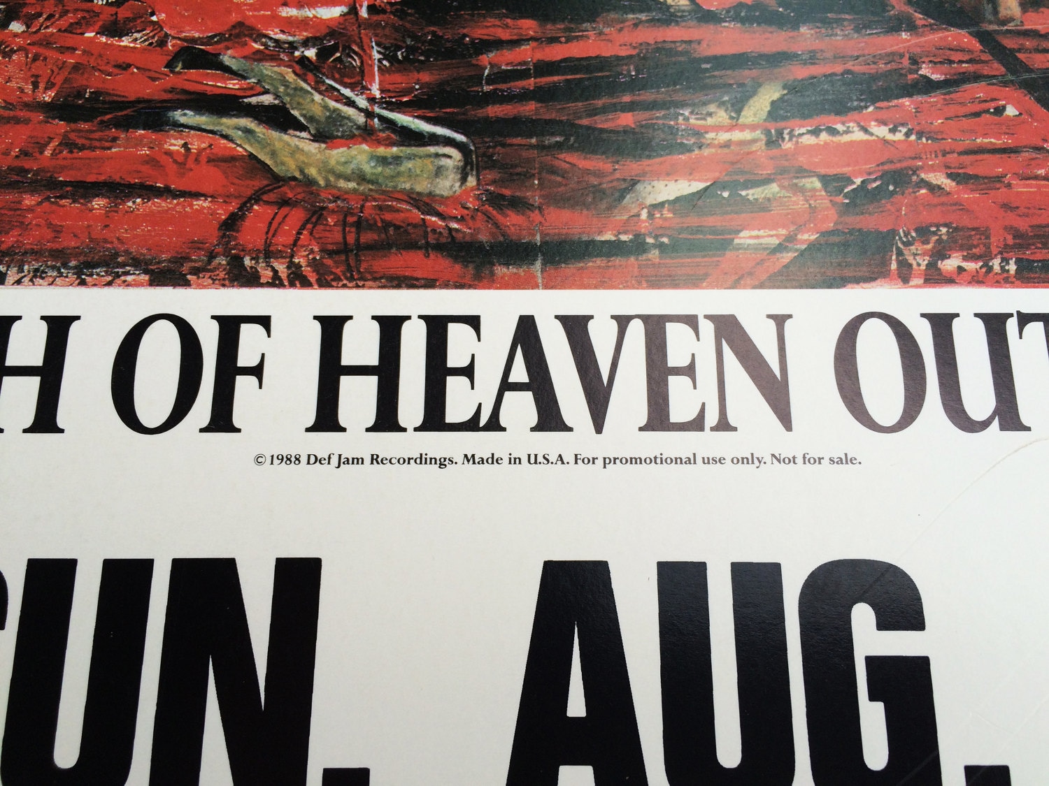 Slayer-south of Heaven-1988 Concert Poster-boxing Style-15x22"-new Old ...