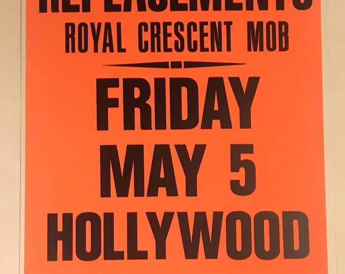 The Replacements-1988 L.A. Concert Poster-15x2 Boxing Style-new Old ...