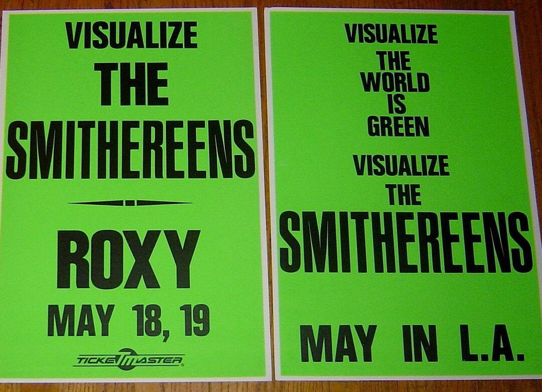The Smithereens-set of 2 1980s 'boxing Style' Concert Posters Los ...
