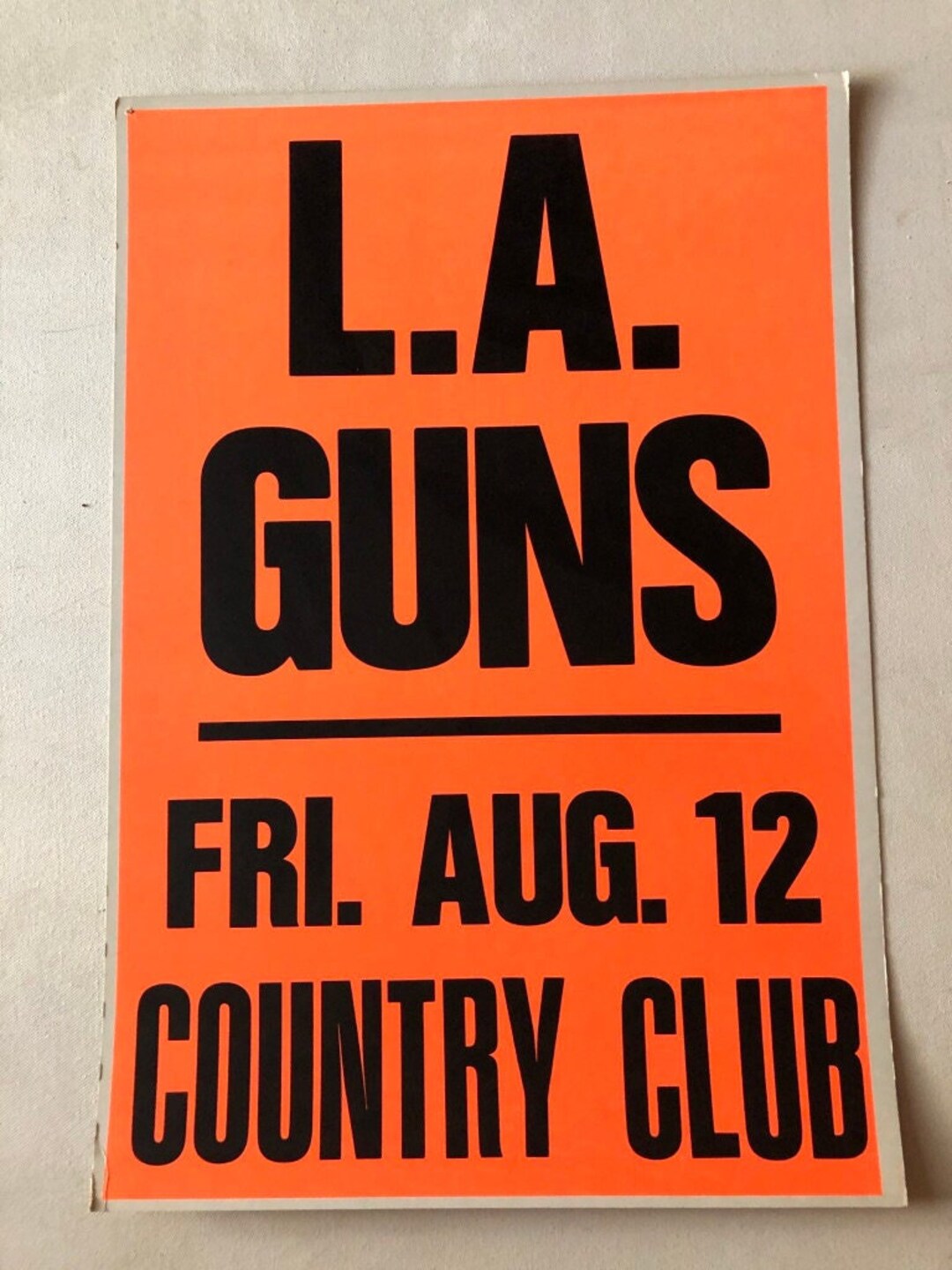 LA Guns-1988 Concert Poster-15x22" Boxing Style-new Old Stock-hair ...