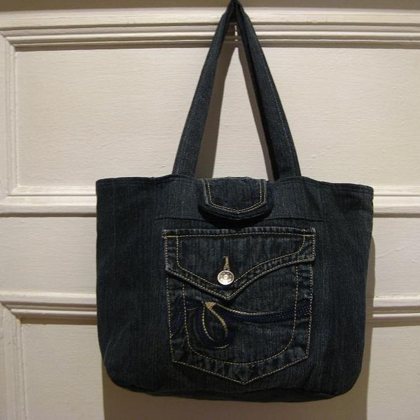 Upcycled Denim Bag - Etsy