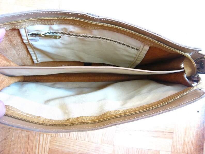 90s Vintage Camel Color Leather Purse Womens Shoulder Bag SMALL HIPSTER ...