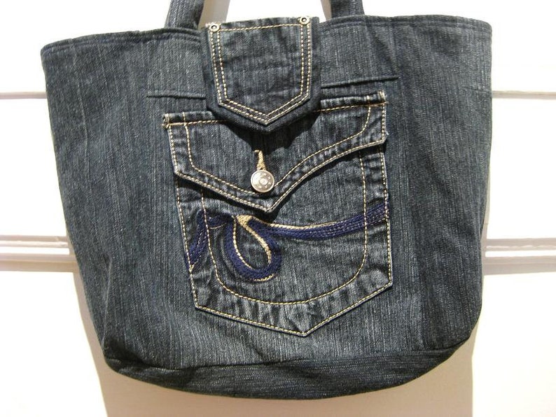 Upcycled Denim Bag - Handmade With Upcycled Denim Fabric - HIPSTER ...