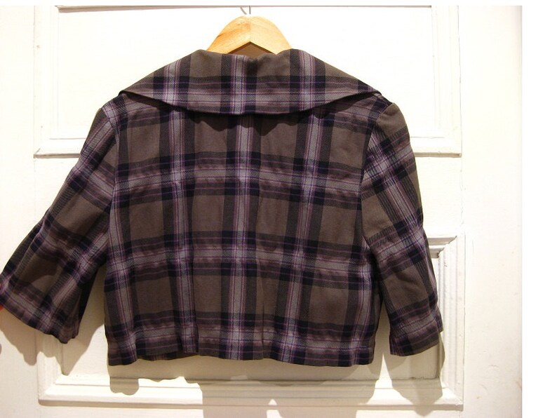 Vintage 90s Plaid Crop Top- Tartan Hipster Crop Top- Check Checkered ...