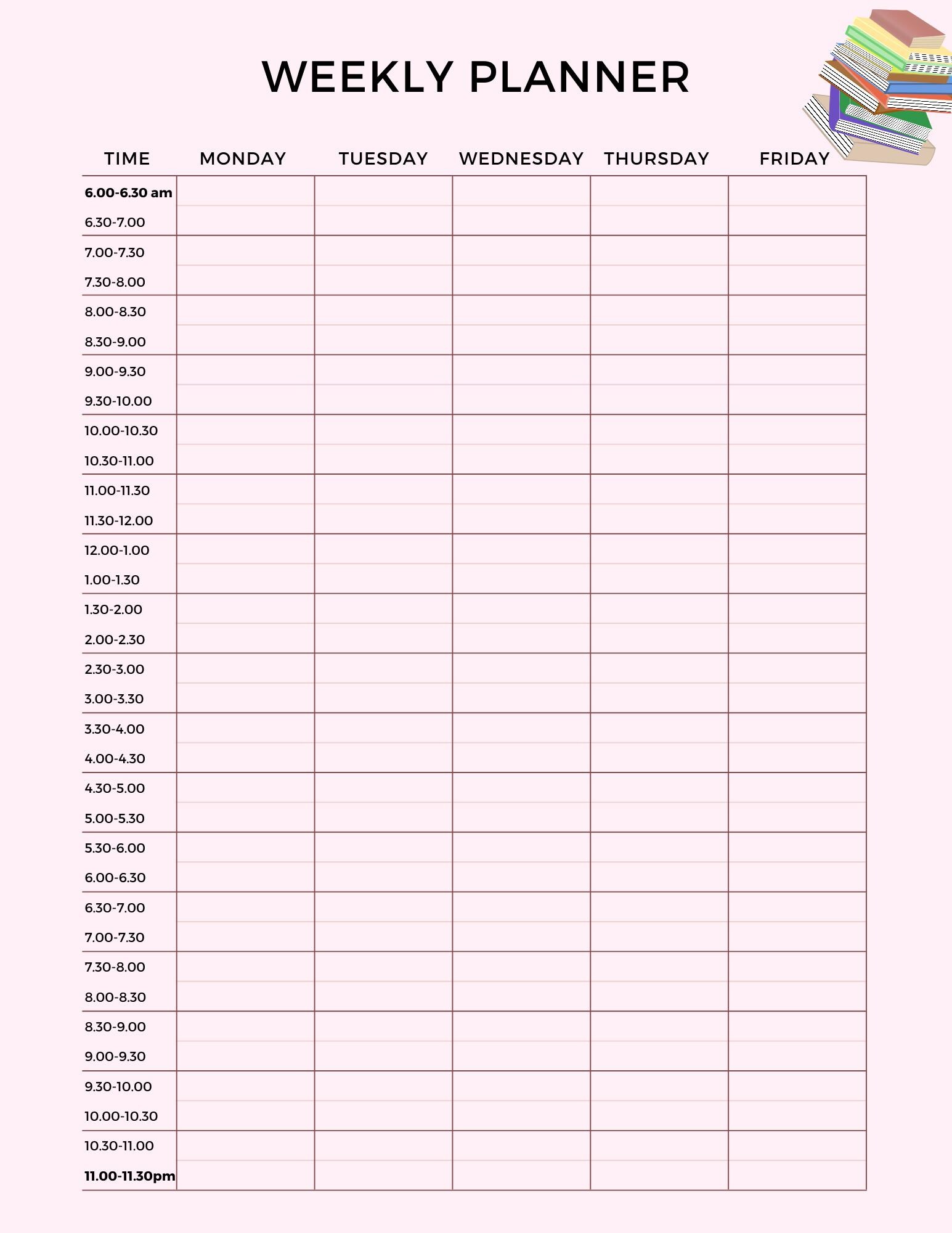 Study and Weekly Planner - Etsy