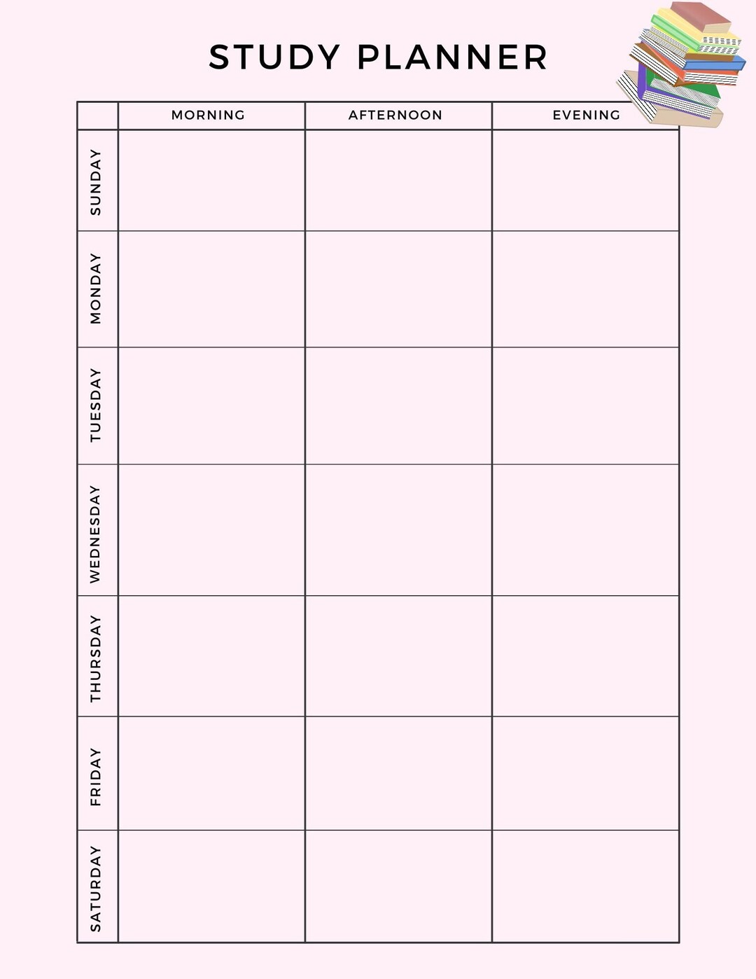 Study and Weekly Planner - Etsy