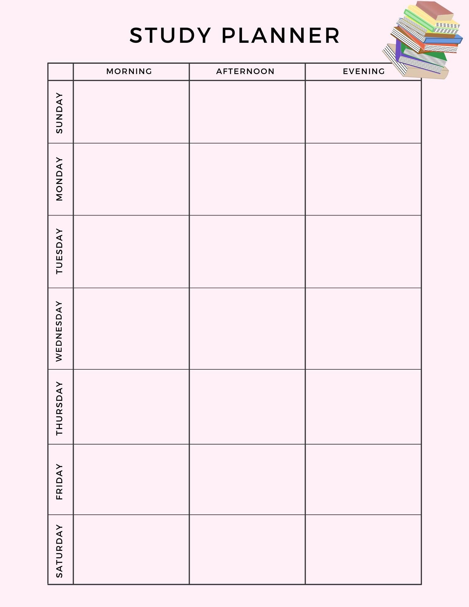 Study and Weekly Planner - Etsy