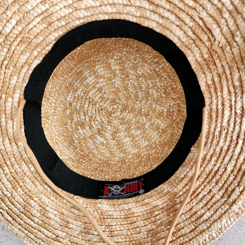 L - XL PREMIUM Bandit Straw Hat - for Cosplay or Everyday Wear - With ...