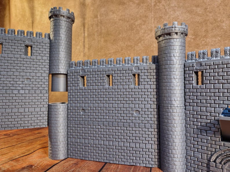DM Dungeon Master Screen D&D 3D Printed Castle Walls: 3 Panels With ...