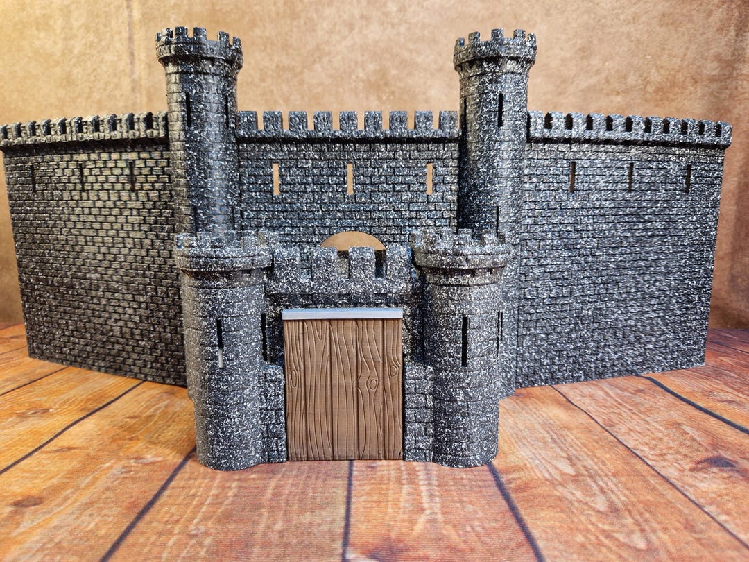 DM Dungeon Master Screen D&D 3D Printed Castle Walls: 3 Panels With ...