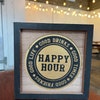 Happy Hour Bar Framed Wood Sign Hand Painted - Etsy