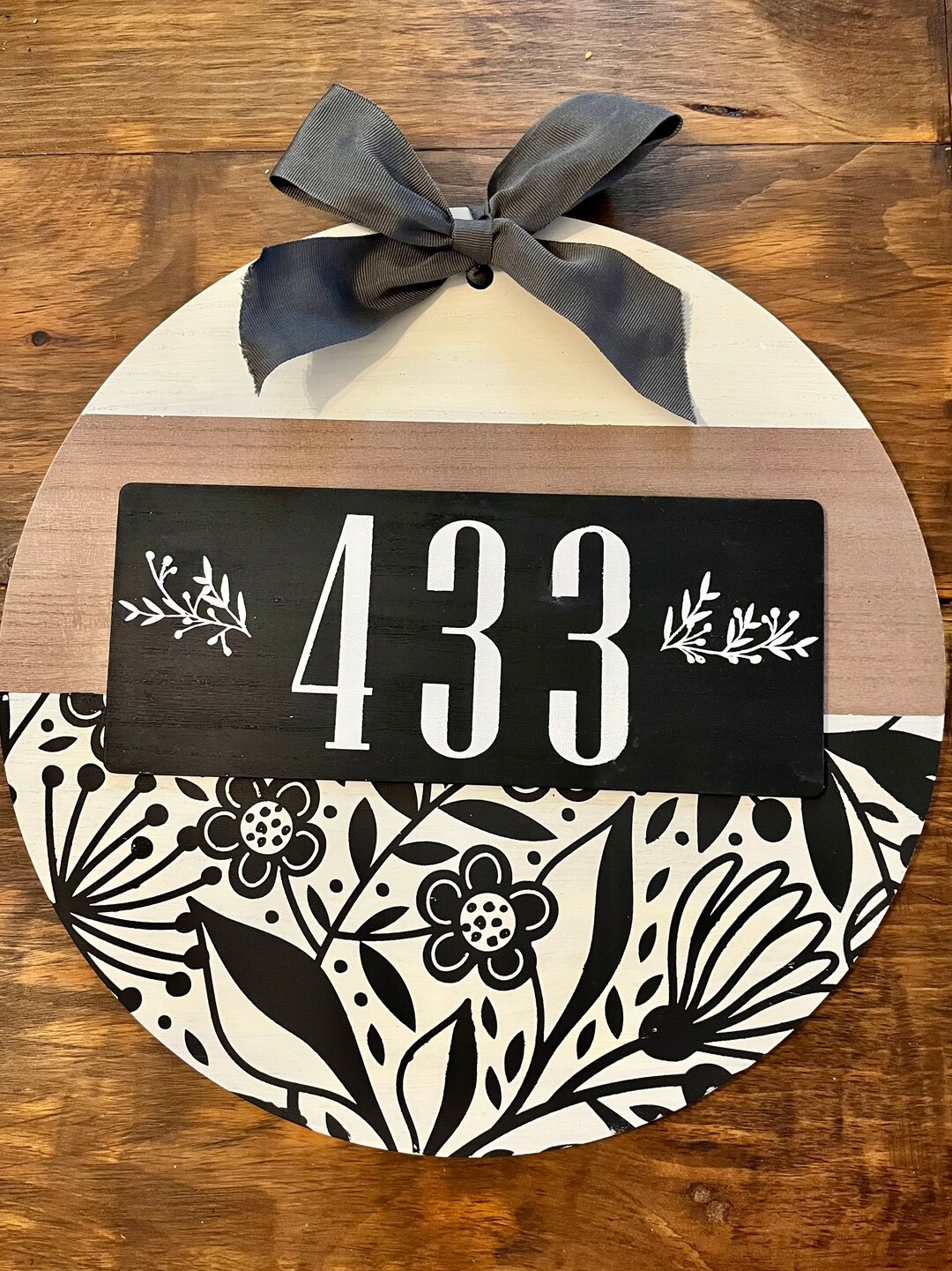 Customized Wood Door Hanger With House Number. All Hand Painted. - Etsy