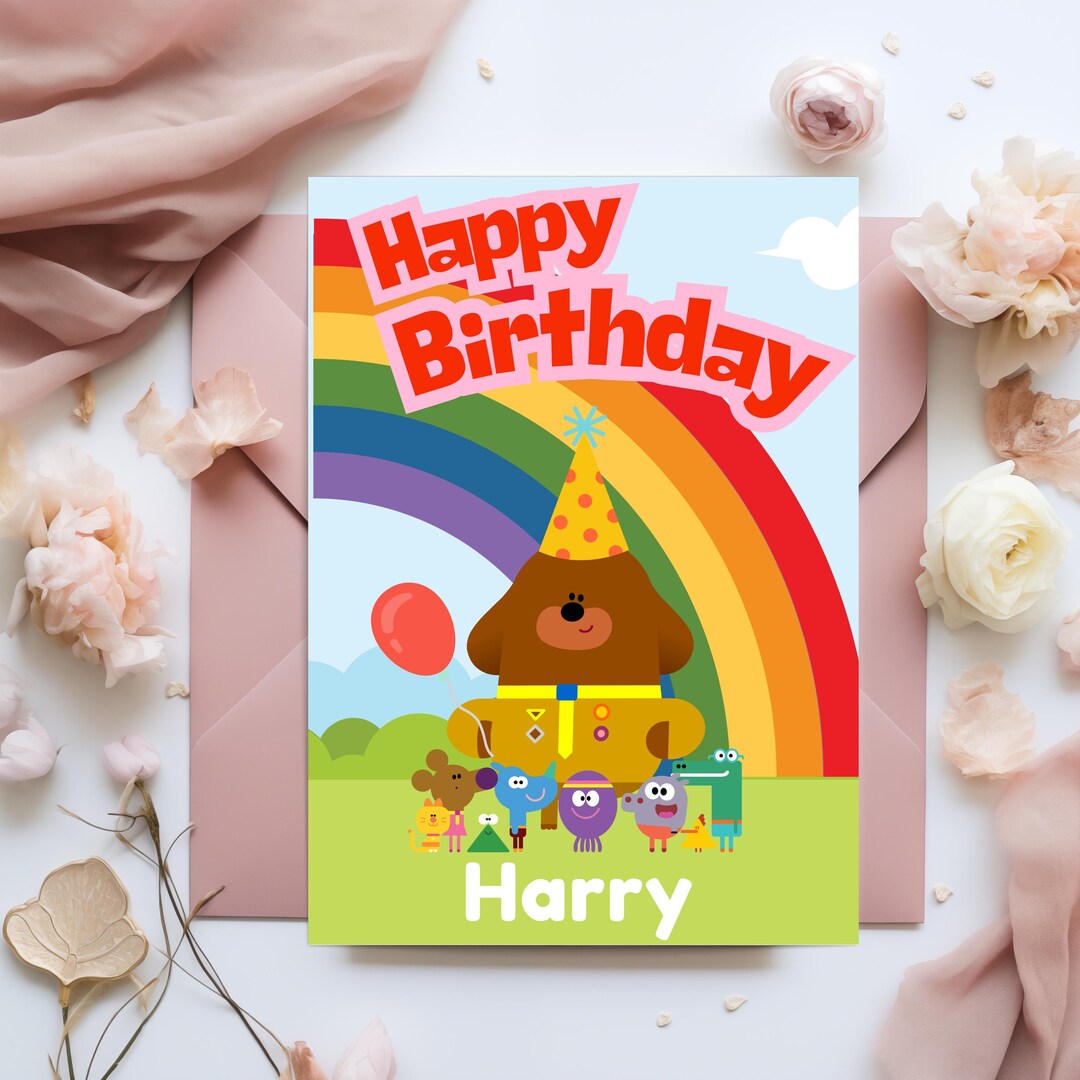 Personalised Hey Duggie Birthday Card - Etsy