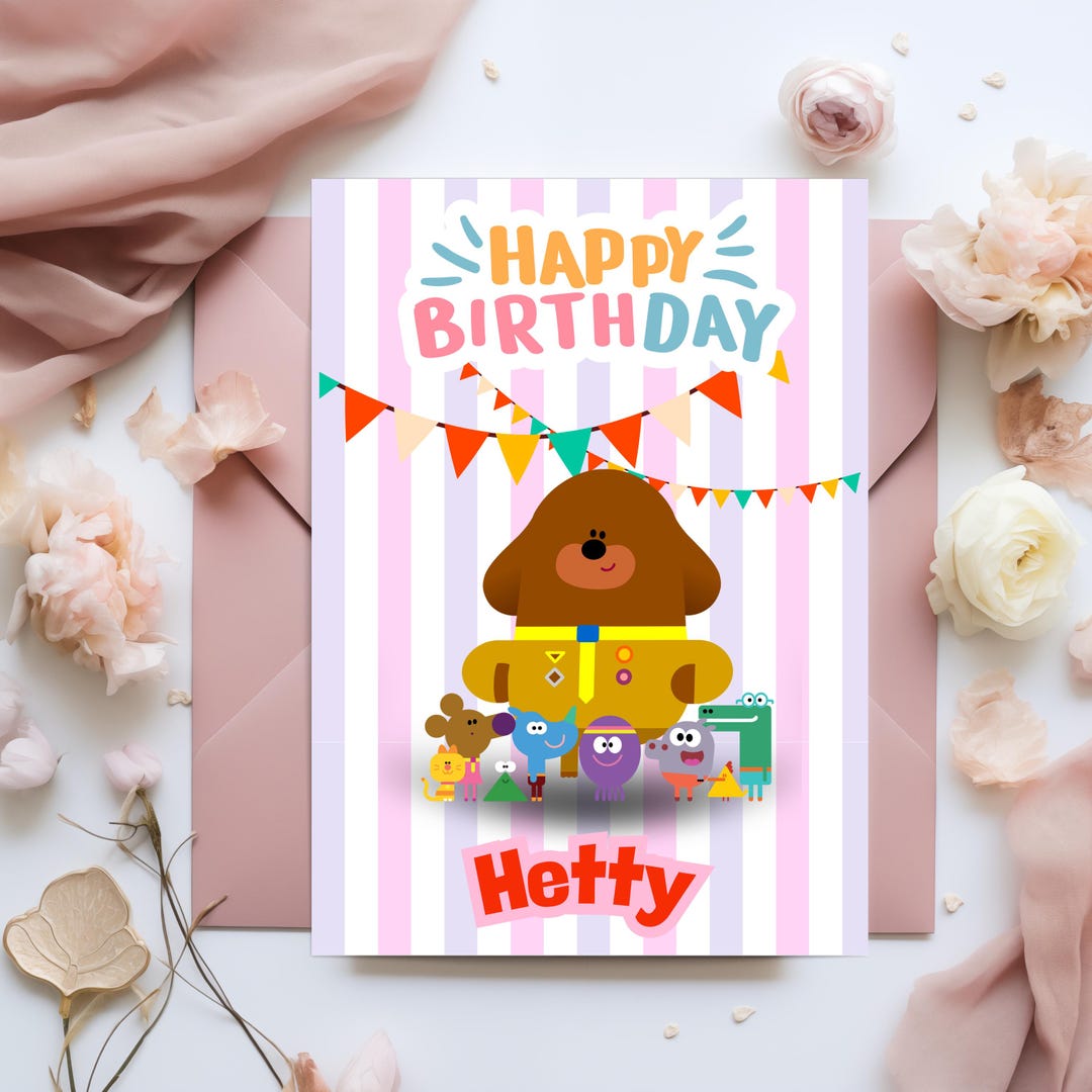 Personalised Hey Duggie Birthday Card - Etsy