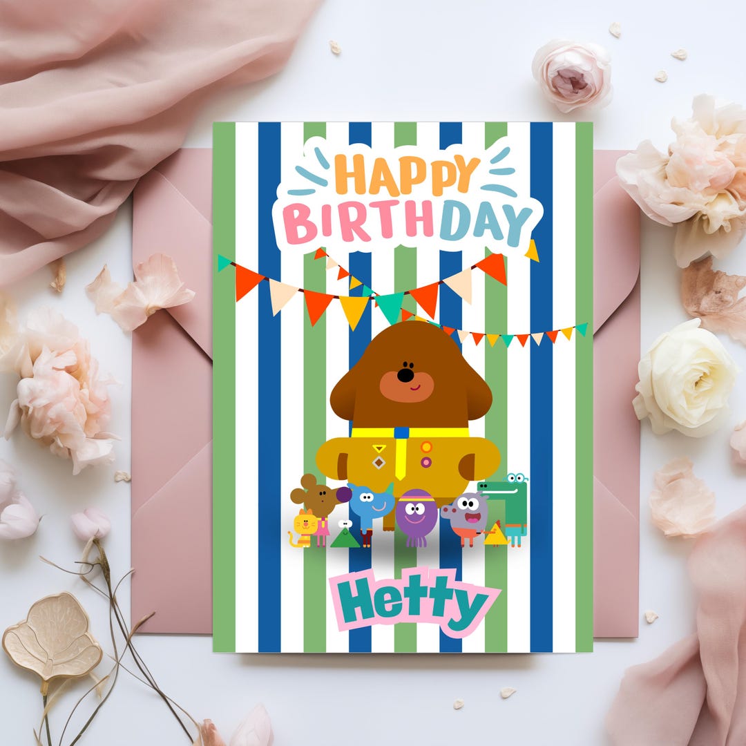 Personalised Hey Duggie Birthday Card - Etsy