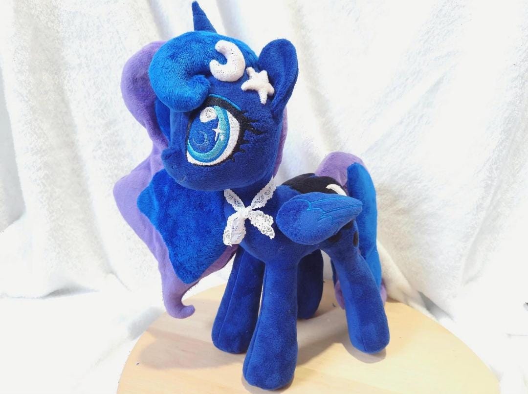 Princess Luna My Little Pony Handmade Plush Custom 40cm MLP - Etsy