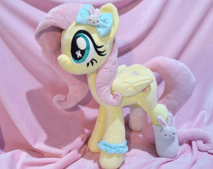Fluttershy Bunny My Little Pony Handmade Plush Custom 40cm MLP - Etsy