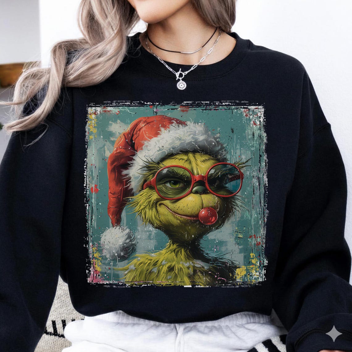 Preppy Grinchmas PNG Sublimation, Vintage Green Guy Christmas Glitter ...