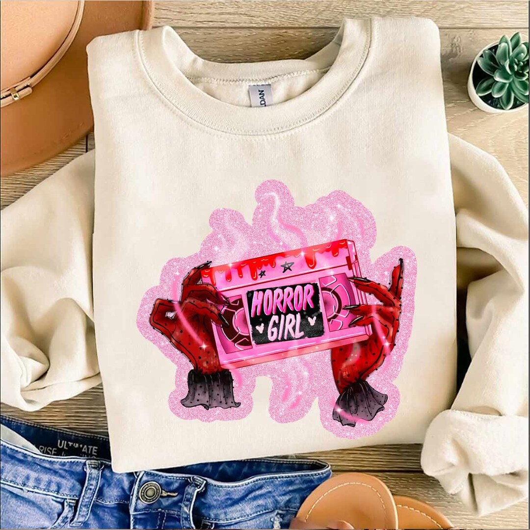 Horror Halloween Girls Design, Halloween Png, Digital File, Pink ...
