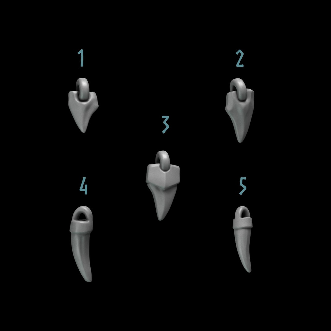 Primal Hounds Fangs | 32mm 3D Printed Tabletop Bits | Greytide Studio ...