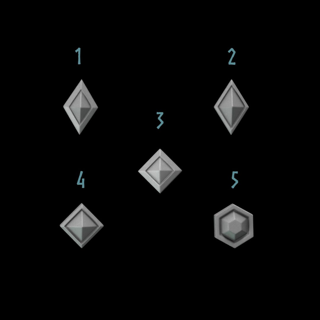 Primal Hounds Gems | 32mm 3D Printed Tabletop Bits | Greytide Studio - Etsy