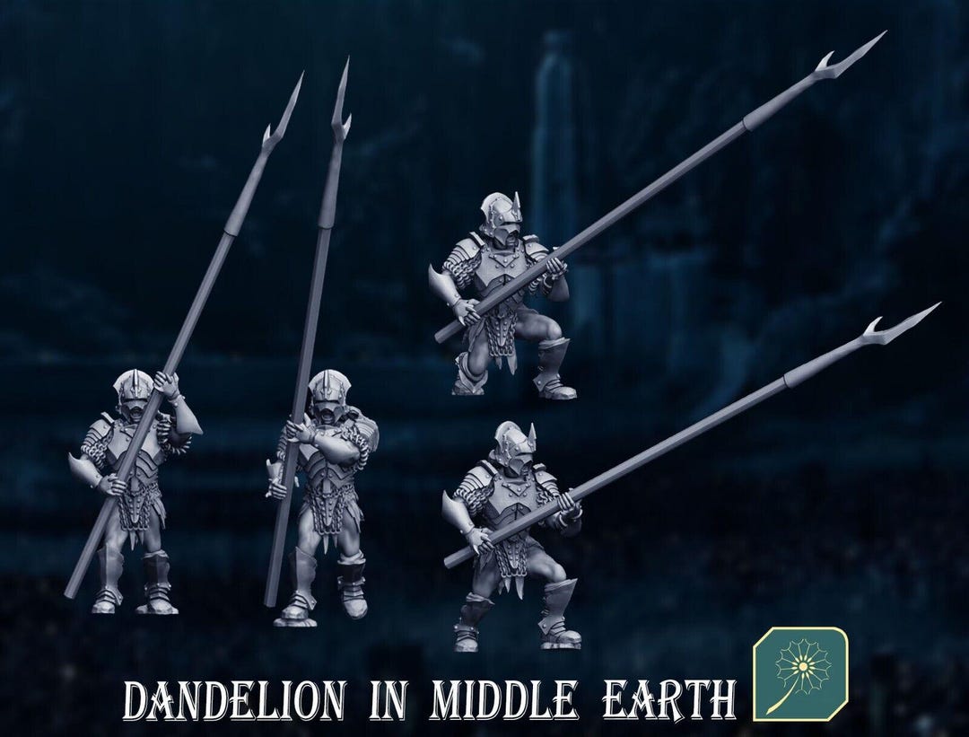 Half Orcs Swordsmen of the White Hand 28mm Resin Tabletop Miniatures ...