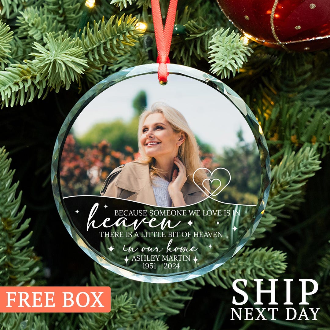 Remembrance Ornament, Memorial Christmas Ornament, Custom Photo ...