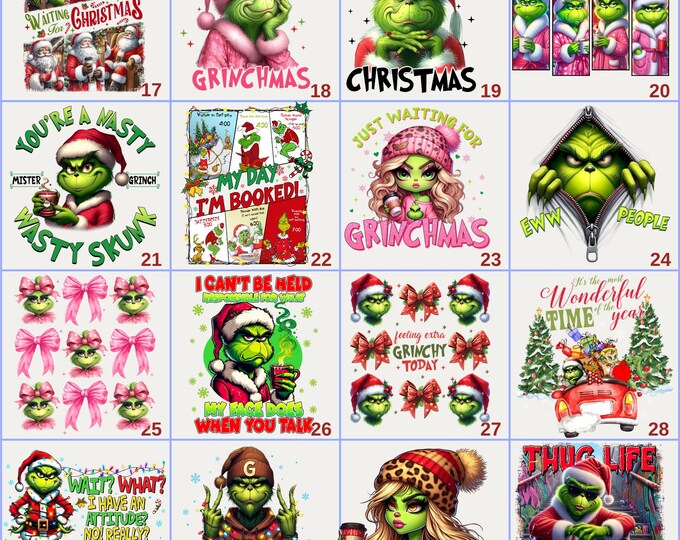 Grinch Christmas DTF Transfer | Ready to Press Grinchmas T-shirt | Mean ...