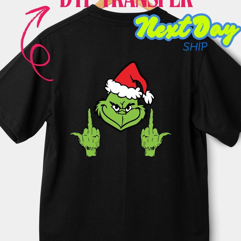 Grinch Middle Finger - Etsy