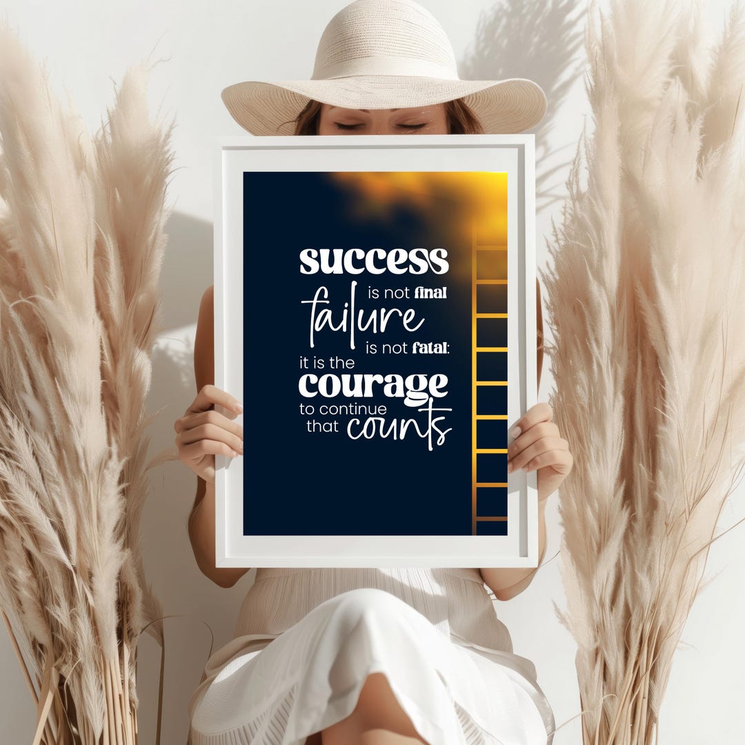 Inspirational Quote SVG Success is Not Final Failure is Not Fatal ...