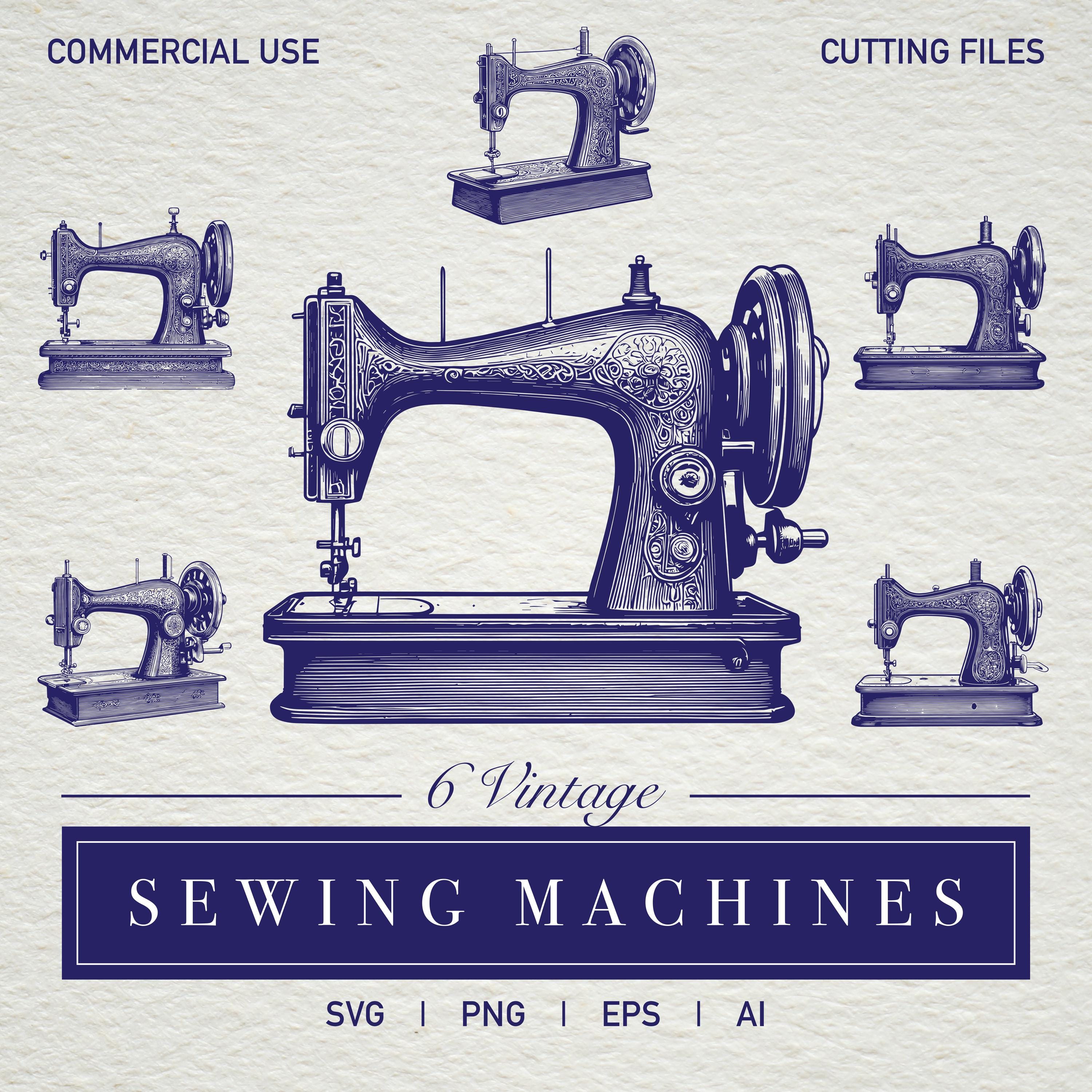 Vintage Sewing Machines SVG Bundle: Cricut Cut Files (digital Download ...
