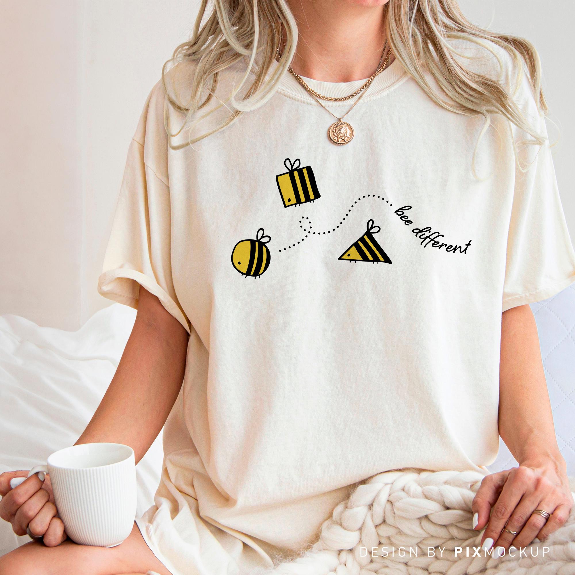 Bee Different SVG Honey Bees Cartoon Design Tumbler Wrap Sublimation ...