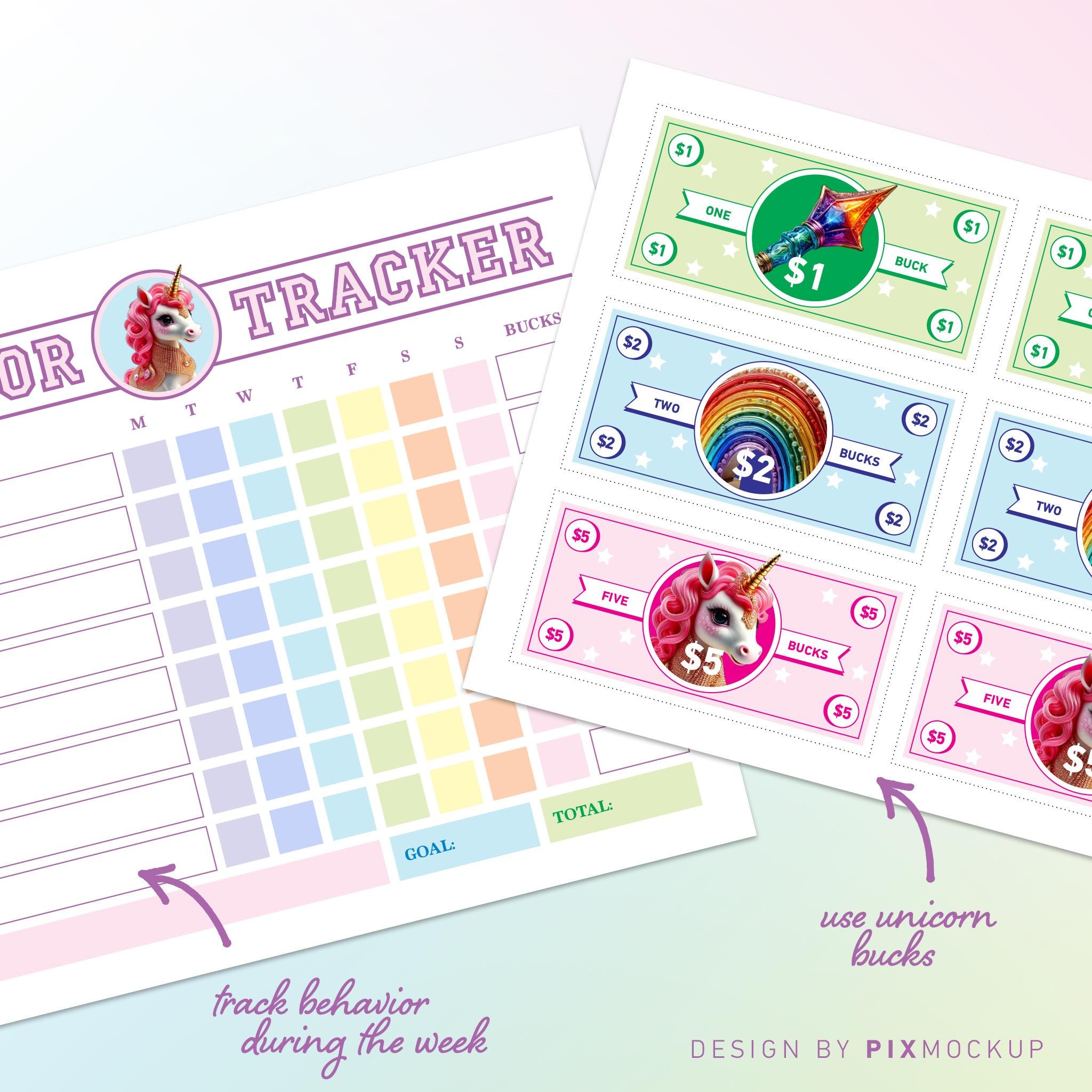 Behavior Tracker, Reward Chart, Reward Bucks, Mom Bucks, Chore Bucks ...