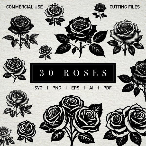 Rose Bouquet Tattoo - Etsy