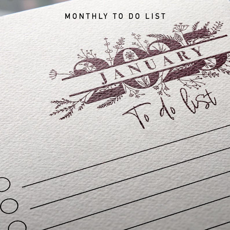 2025 Monthly to Do List 2025 Printable Todo List 2025 Monthly Planner ...