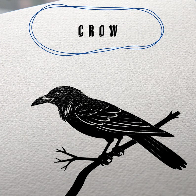 Crow SVG Bundle: Raven Clipart, Gothic Bird Silhouette (digital ...