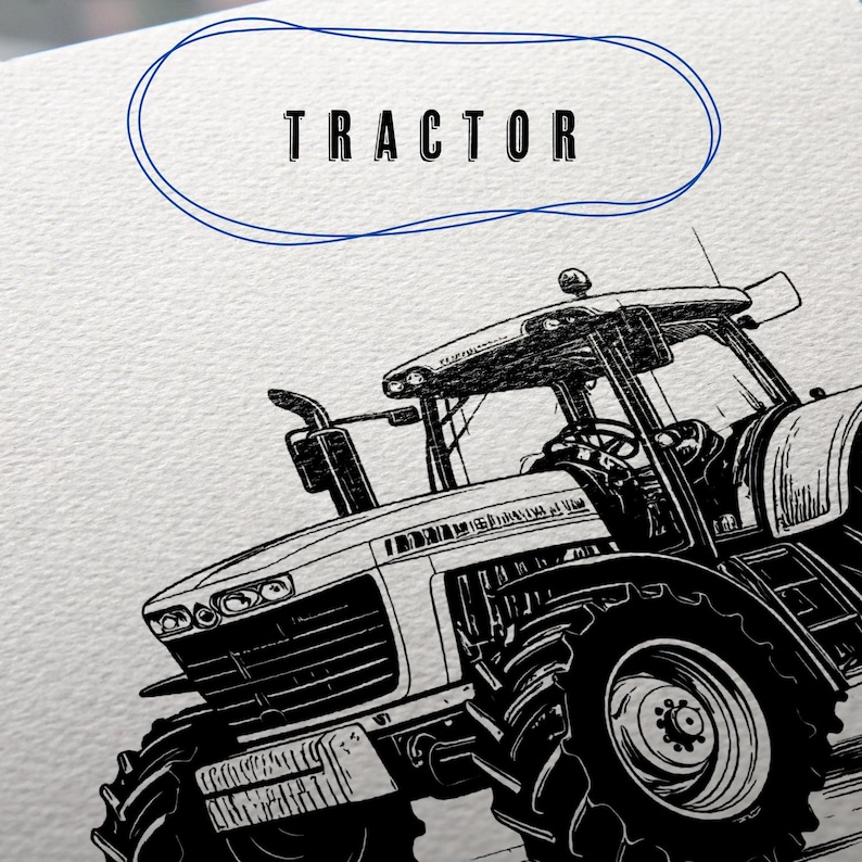 Vintage Tractor SVG Bundle Cut Files Cricut PNG Farm Tractor 12 Vintage ...