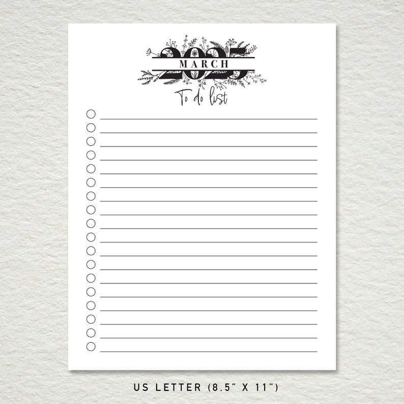2025 Monthly to Do List 2025 Printable Todo List 2025 Monthly Planner ...