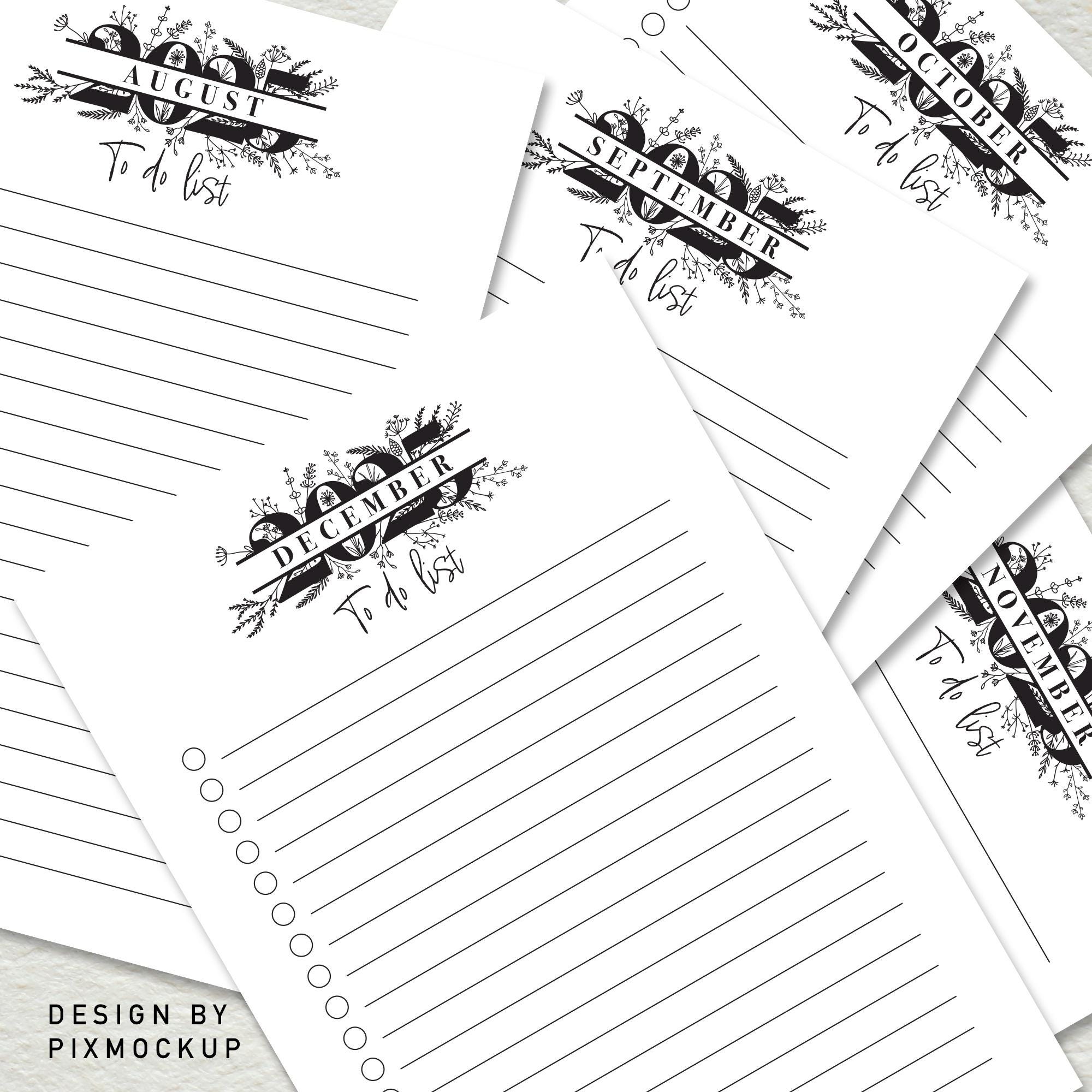 2025 Monthly to Do List 2025 Printable Todo List 2025 Monthly Planner ...