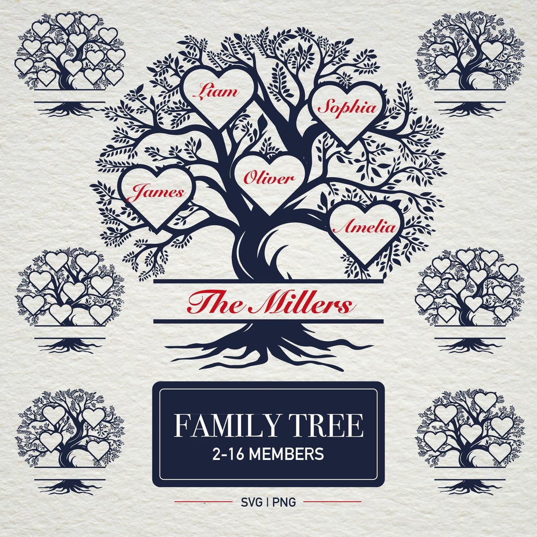 Family Tree SVG Bundle: Reunion Cut Files, Home Decor (digital Download ...