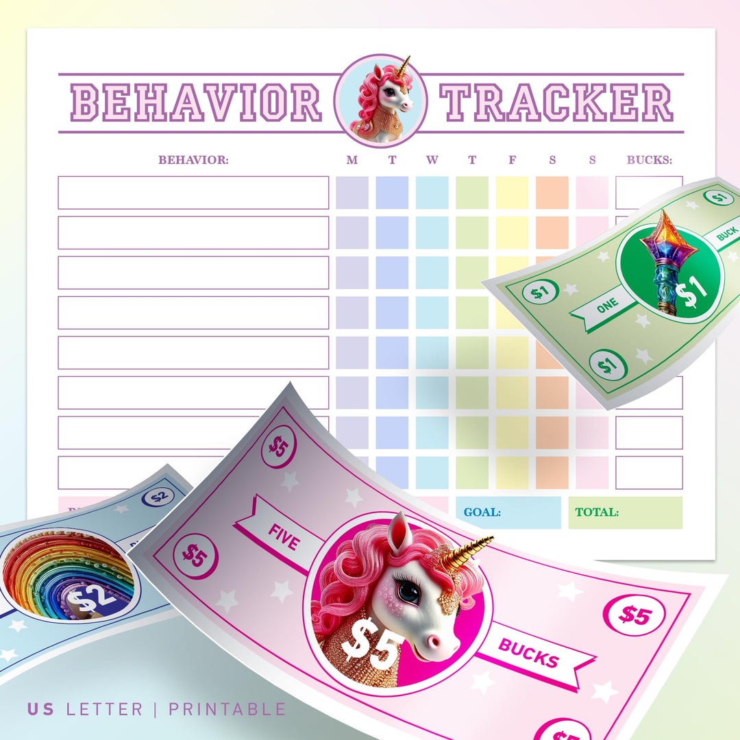 Behavior Tracker, Reward Chart, Reward Bucks, Mom Bucks, Chore Bucks ...