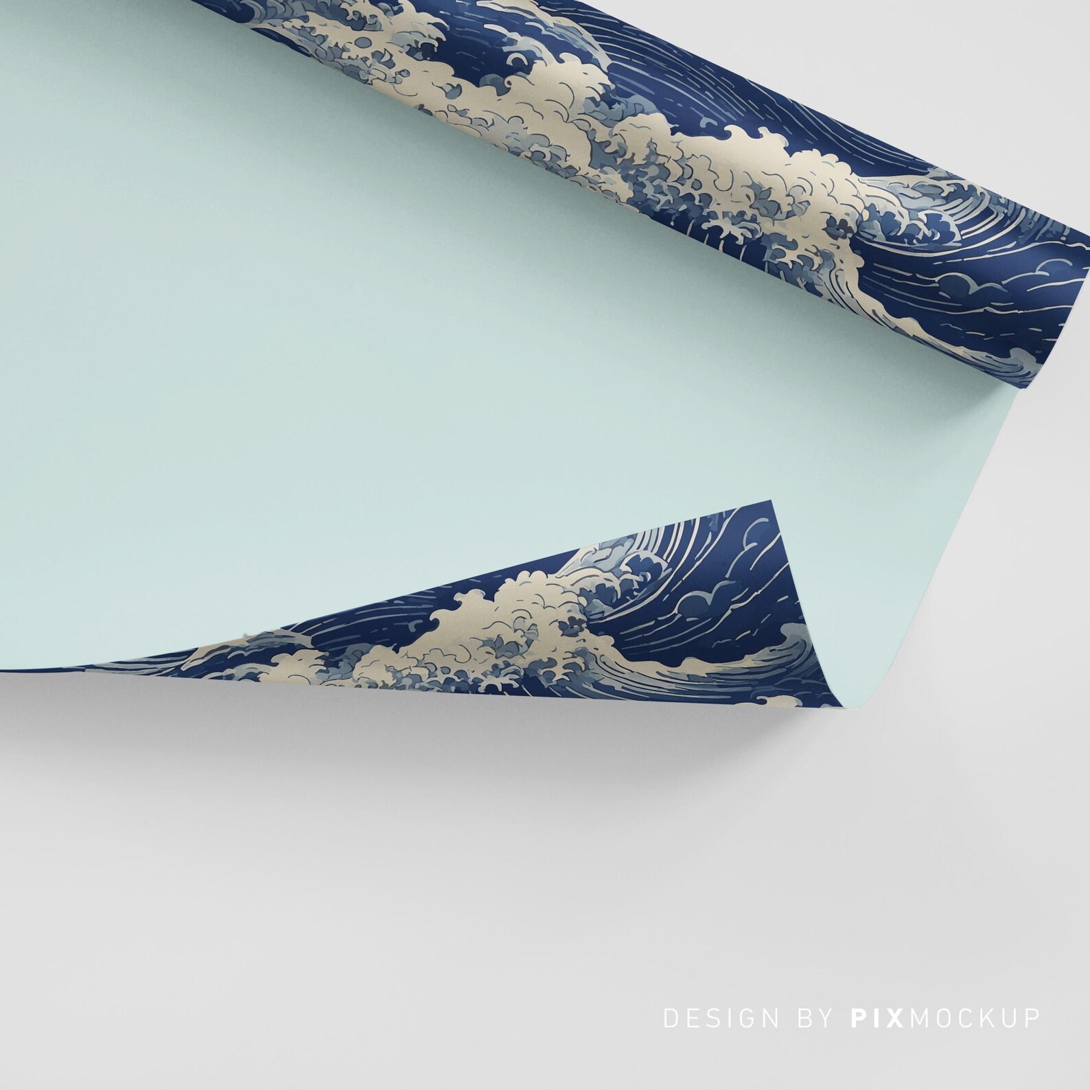 Japanese Waves Seamless Pattern: Ukiyo-e Nautical Design (digital ...