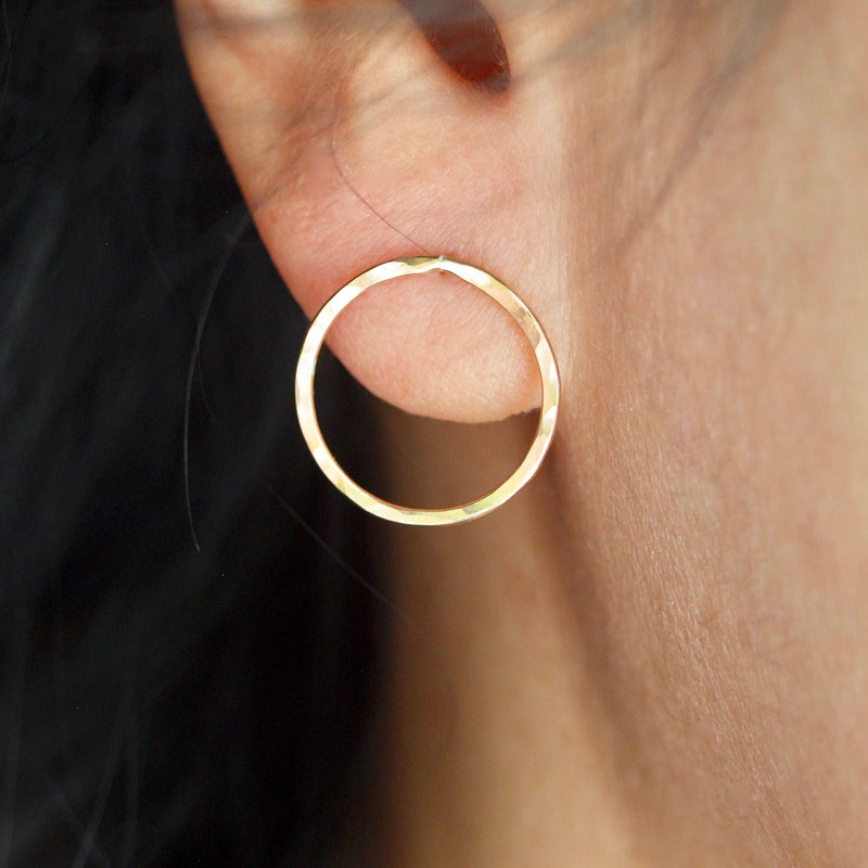 Open Circle Earrings - Etsy