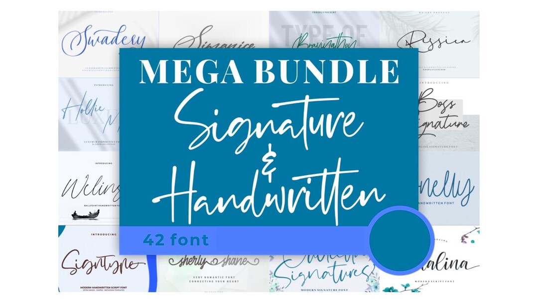 Mega Script & Handwritten Fonts Bundle Cricut Font Retro Font Groovy Fonts Canva Fonts - Etsy
