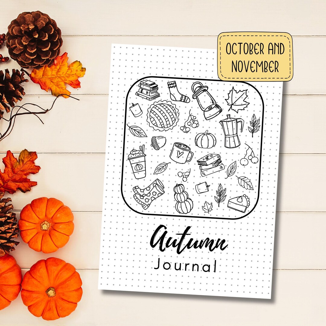 Autumn Journal Bundle, Bullet Journal Pages, Premade Bullet Journal ...