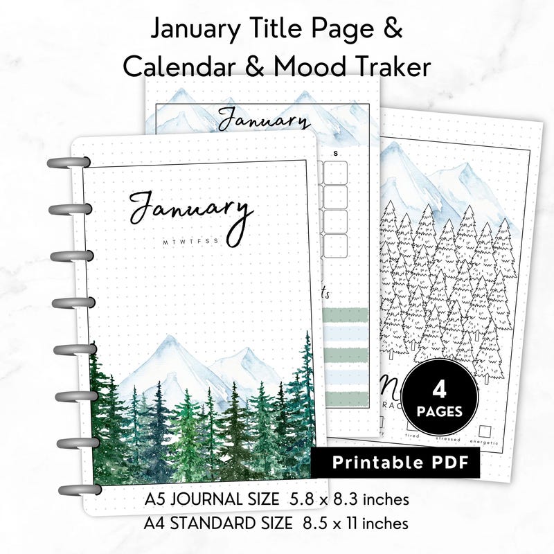 January Cover Page - Etsy