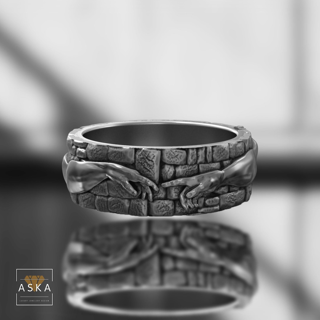 Hand of God Ring – the Creation of Adam Ring – Michelangelo Inspired ...
