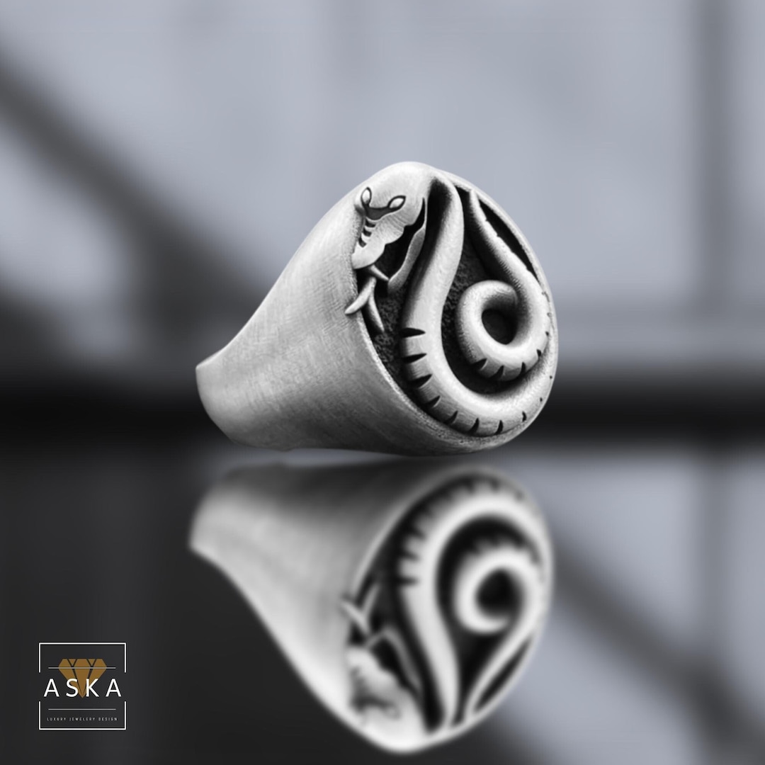 Hogwarts Family Draco Malfoy Slytherin Silver Ring Gift to Best Friend ...